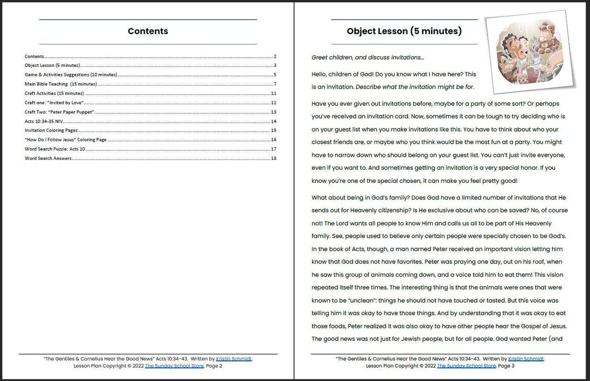 The Gentiles & Cornelius Hear the Good News (Acts 10:34-43) Printable ...