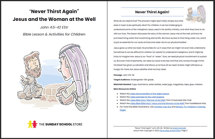 30 Minute PDF Sunday School Lessons for Kids Page 3 - Sunday School Store