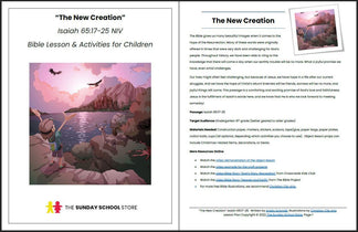 The New Creation (Isaiah 65:17-25) Printable Bible Lesson & Sunday Sch ...