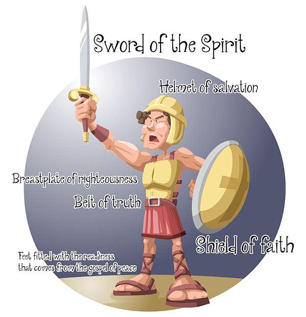 The Armor of God (Ephesians 6:10-20) Printable Bible Lesson & Sunday S ...