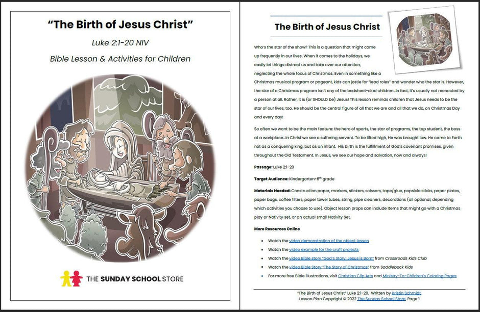 Christmas and Advent Bible Lessons - Sunday School Store