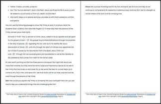 The Trinity: God is Three in One. Printable Bible Lesson & Sunday Scho ...